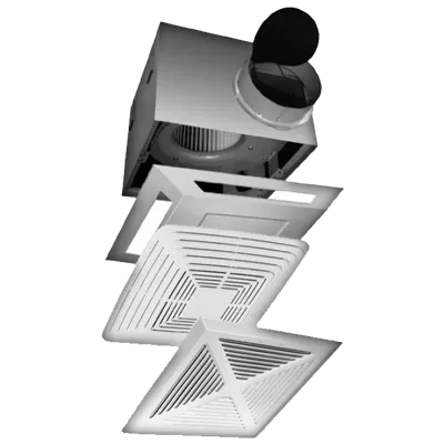 Bathroom Fan | Model: QCF-95 (80CFM 1.5Sones 0.10S.P) – Reversomatic