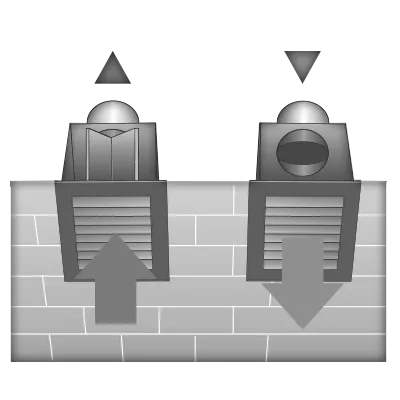 Intake & Exhaust wall boxes SVE50 – Reversomatic